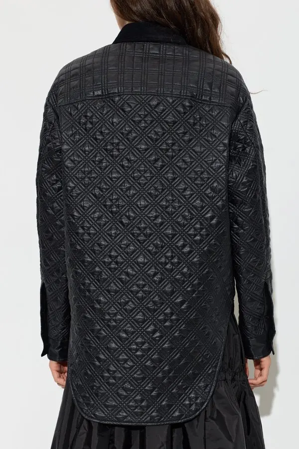 Moncler Quilted Jacket With Corduroy Collar