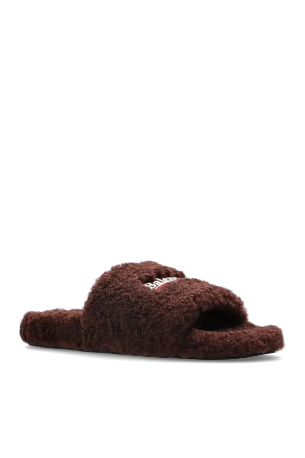 Balenciaga Futrzane Slippers