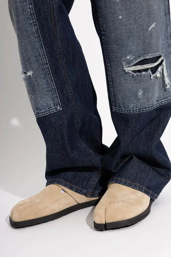 MAISON MARGIELA Suede Tabi Mules With Buckle