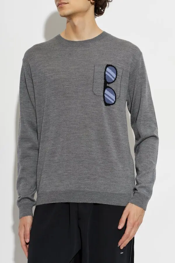 Moschino Wool Sweater With Print