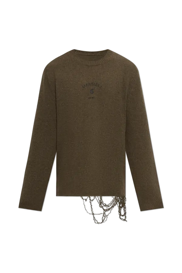 MAISON MARGIELA Raw Finish Crewneck Sweater - Green