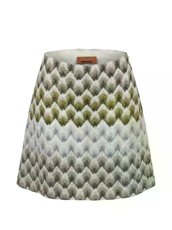 Missoni Zigzag-knit A-line Mini Skirt