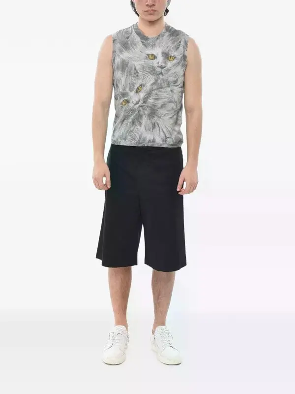 Givenchy Cat Print Cotton Tank Top