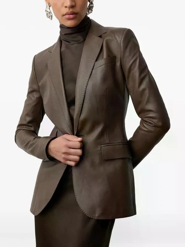 Ralph Lauren Parker Leather Blazer