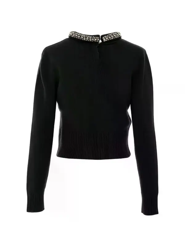 Pinko Berlino Crystal-embellished Fine Knit Sweater