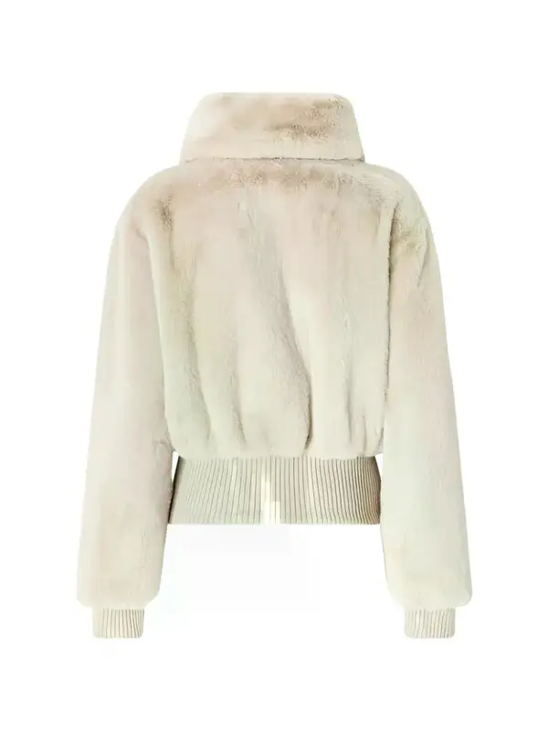 Pinko Bagels Faux-fur Ribbed-trim Jacket