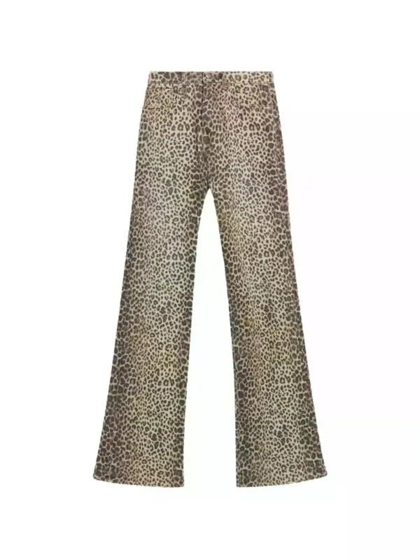 R13 Leopard-print Jane Jeans