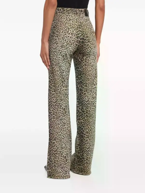 R13 Leopard-print Jane Jeans