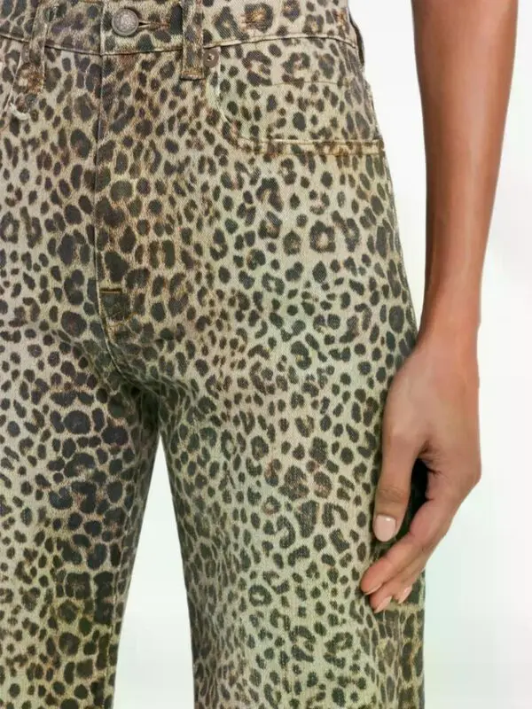 R13 Leopard-print Jane Jeans