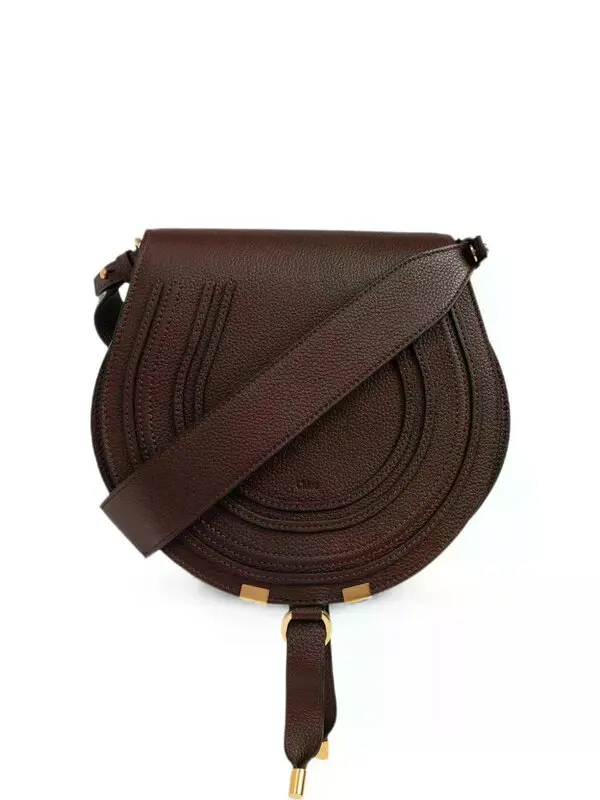 Chloé Marcie Leather Shoulder Bag - Brown