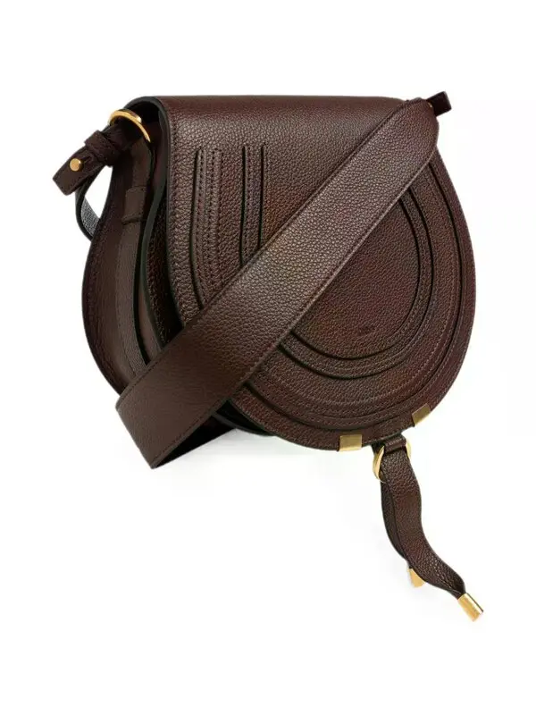 Chloé Marcie Leather Shoulder Bag - Brown