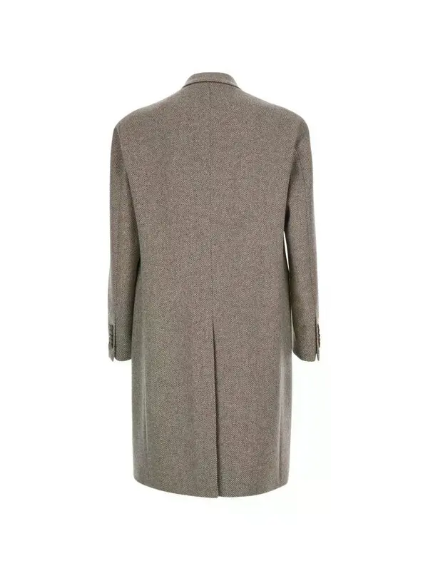 Tagliatore Herringbone-pattern Double-breasted Coat