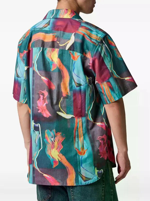 Paul Smith Glitch Floral Print Shirt