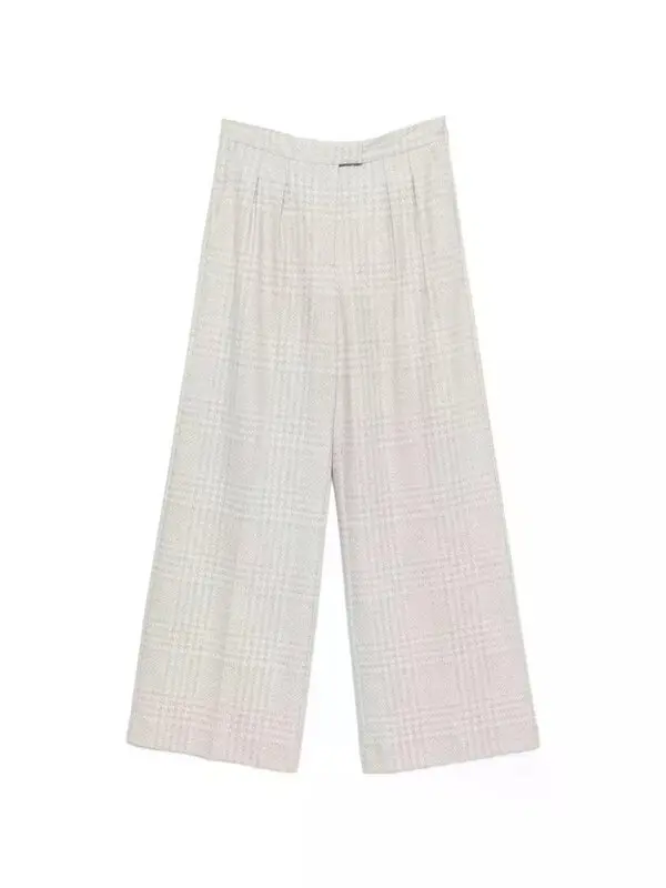 Liviana Conti Prince Of Wales Check-pattern Trousers - Neutrals