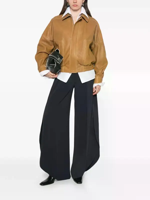 Max Mara Pleated Wide-leg Palazzo Pants - Black