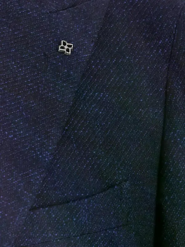 Tagliatore Peak-lapel Logo-pin Blazer