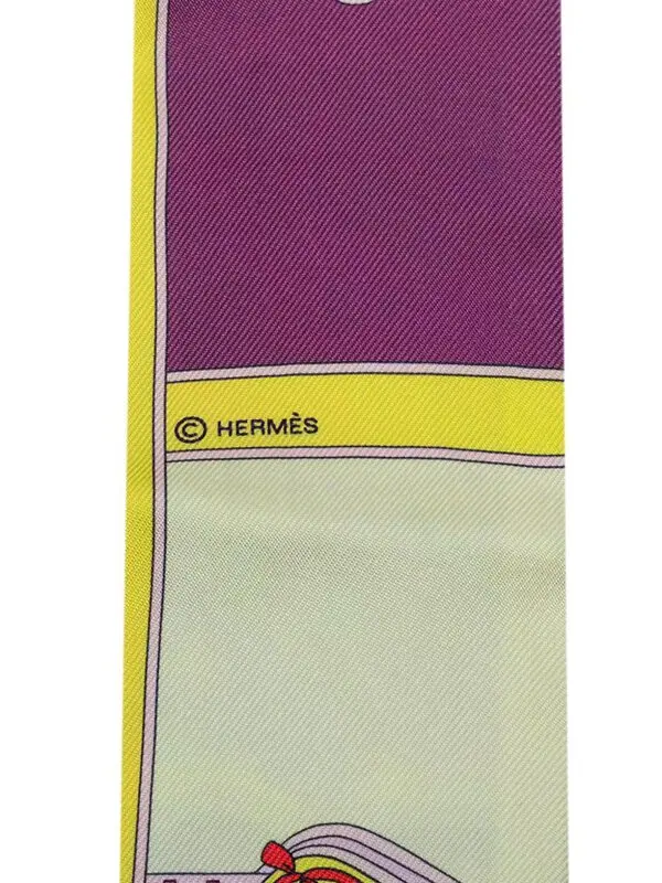 Hermès 20th Century Camails Twilly Silk Scarf Scarves