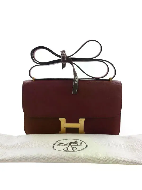 Hermès 2014 Epsom Constance Elan 25 Crossbody Bag - Red