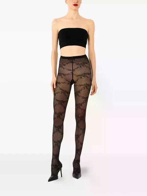 Wolford Floral-lace Tights - Black