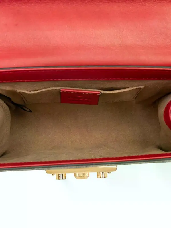 Gucci 2016-2026 Small Gg Supreme Padlock Crossbody Bag