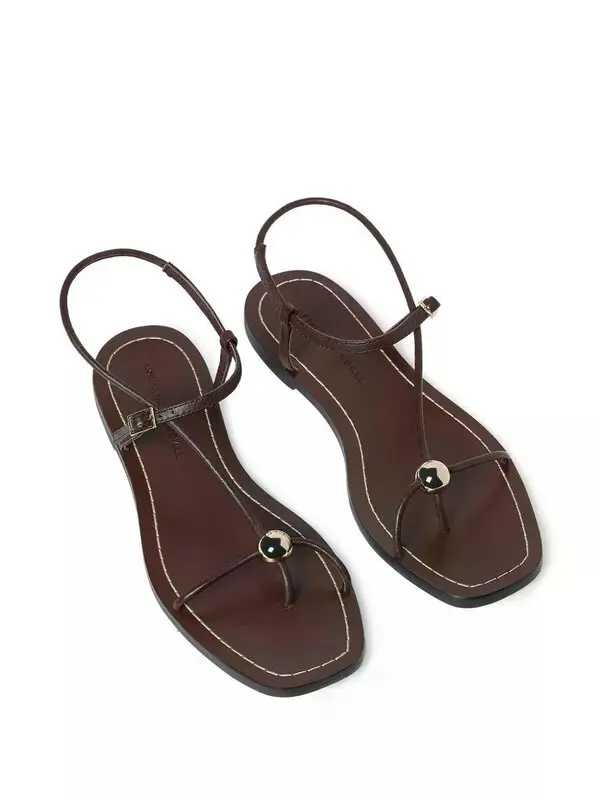 LOEFFLER RANDALL Lara Ornamented Strappy Sandals - Brown
