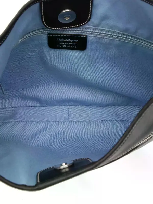 FERRAGAMO 2021 Canvas And Leather Shoulder Bag