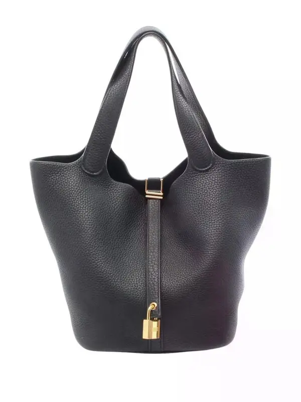 Hermès Clemence Picotin Lock 22 Handbag - Black
