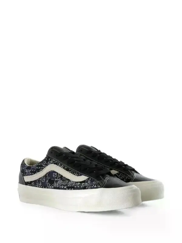 VANS Old Skool 36 Paisley-print Leather Sneakers - Black