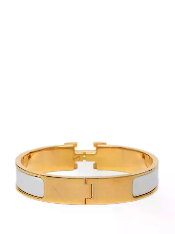 Hermès 1990-2010 Narrow Enamel Clic H Bracelet Pm Costume Bracelet