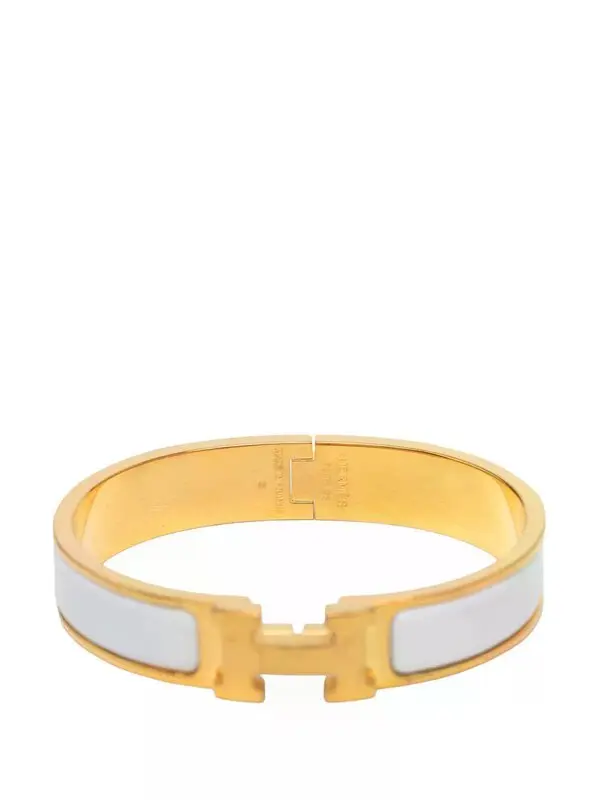 Hermès 1990-2010 Narrow Enamel Clic H Bracelet Pm Costume Bracelet