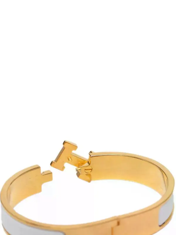 Hermès 1990-2010 Narrow Enamel Clic H Bracelet Pm Costume Bracelet