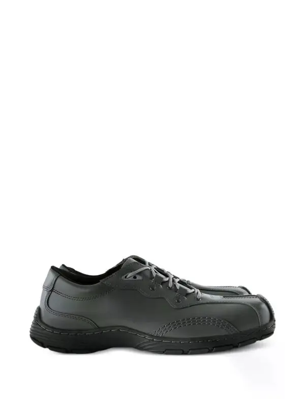 Dr. Martens Topstitched Leather Derby Shoes - Grey