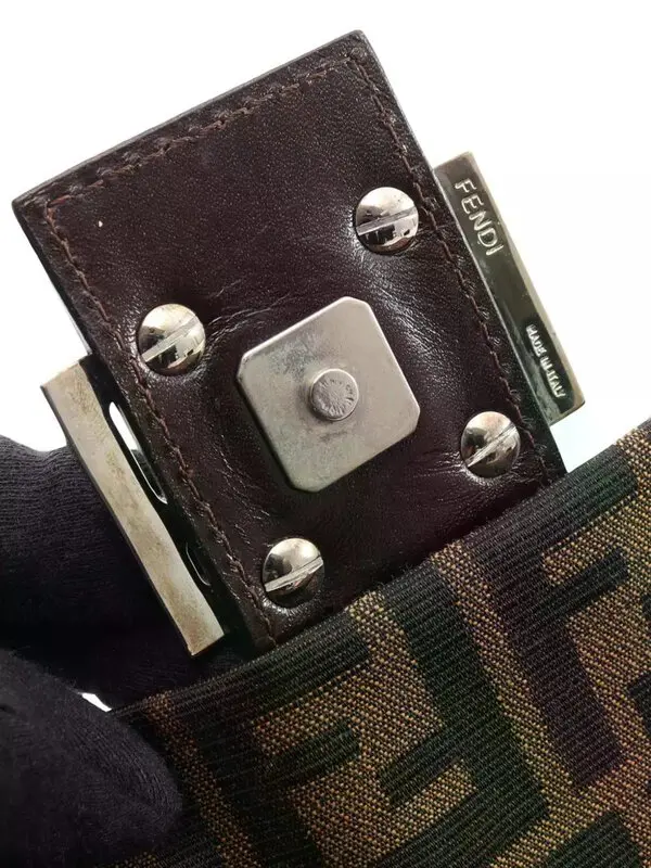 Fendi 20th Century Zucca Canvas Baguette Shoulder Bag