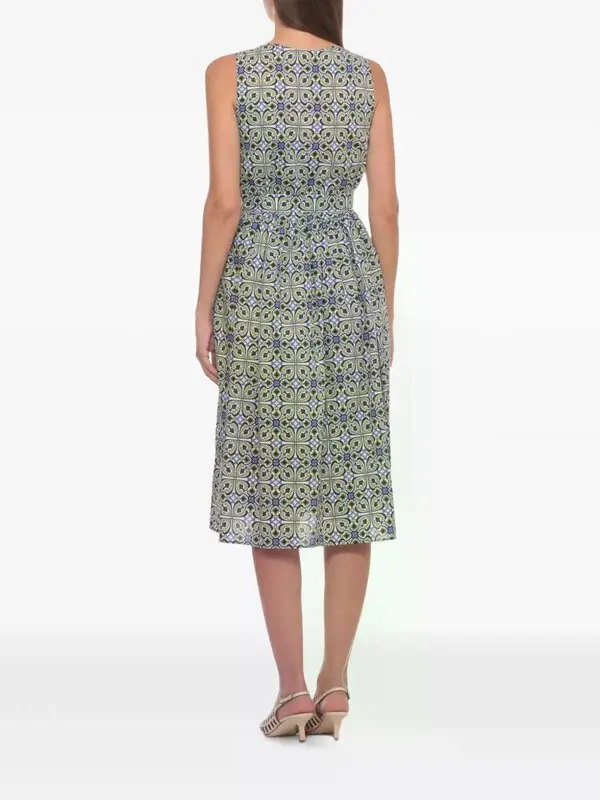 EMME Emmgestro Patterned Sleeveless Cotton Midi Dress
