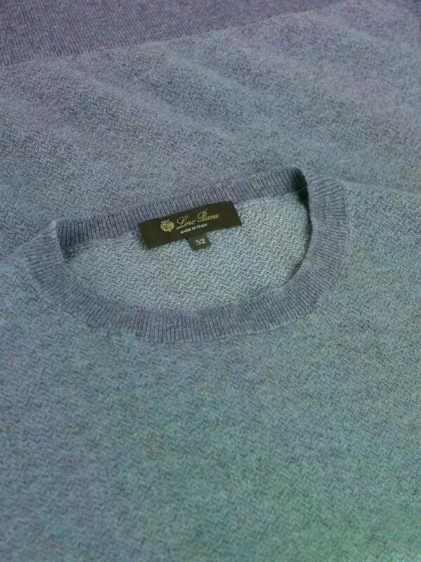 Loro Piana Chevron-knit Crew-neck Sweater - Purple