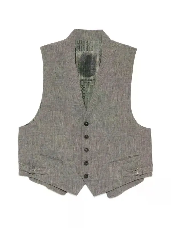 ZIGGY CHEN Checked Waistcoat