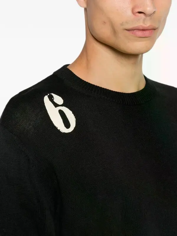 MAISON MARGIELA Number 6 Print Crew Neck Sweater