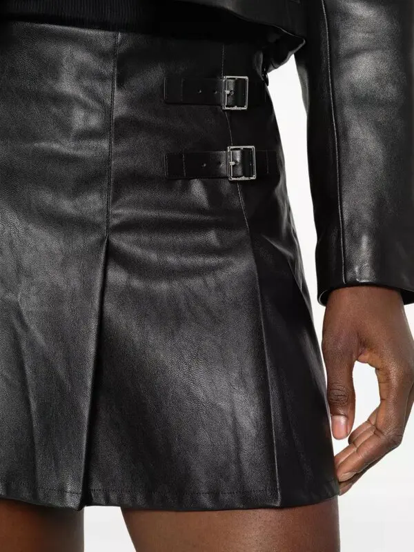 Pinko Pleated Mini Skirt With Buckle Detail