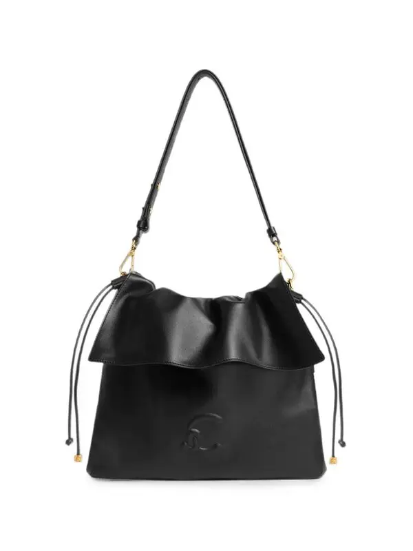 COCCINELLE Lidia Logo-embossed Drawstring Shoulder Bag