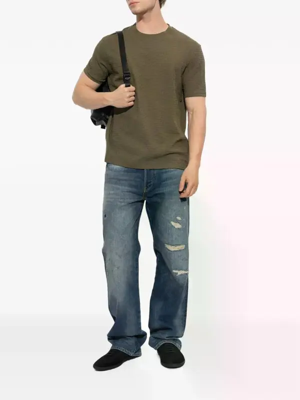 Emporio Armani Monogram-pattern Short-sleeve T-shirt