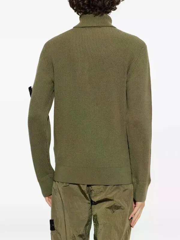 Stone Island Ribbed-knit Roll-neck Sweater