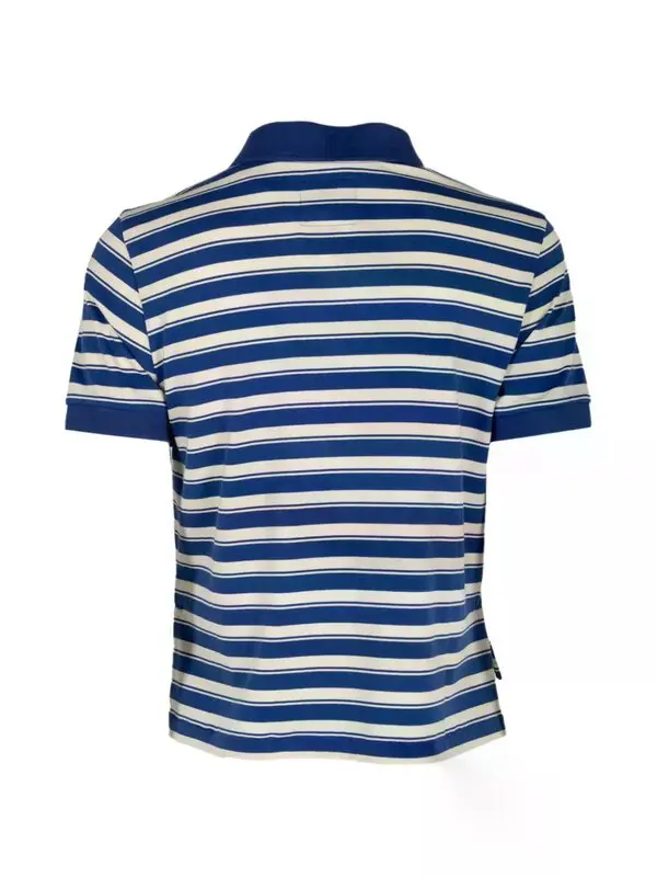 Denimist Striped Short-sleeve Polo Top - Blue