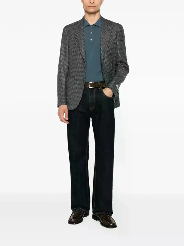 Canali Houndstooth Wool Blazer