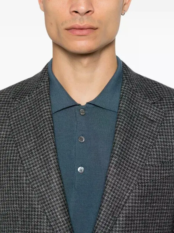 Canali Houndstooth Wool Blazer