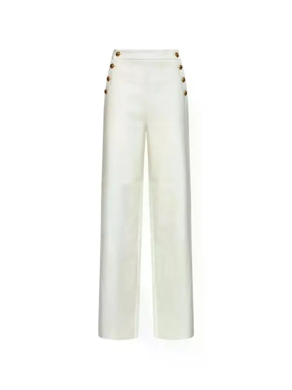 Max Mara Button-detail Wide-leg Trousers