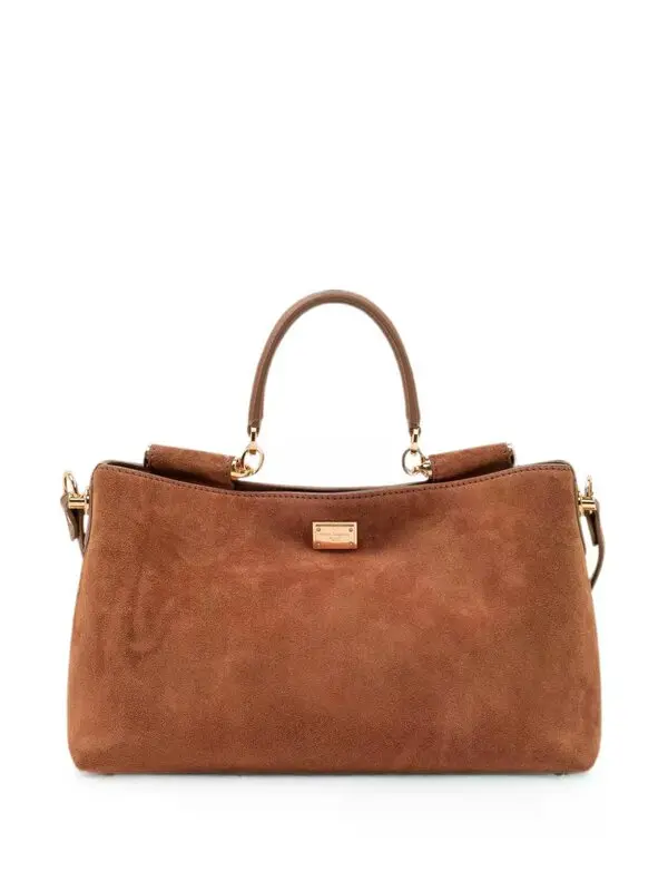 Dolce & Gabbana Vittoria Suede Shoulder Bag - Brown