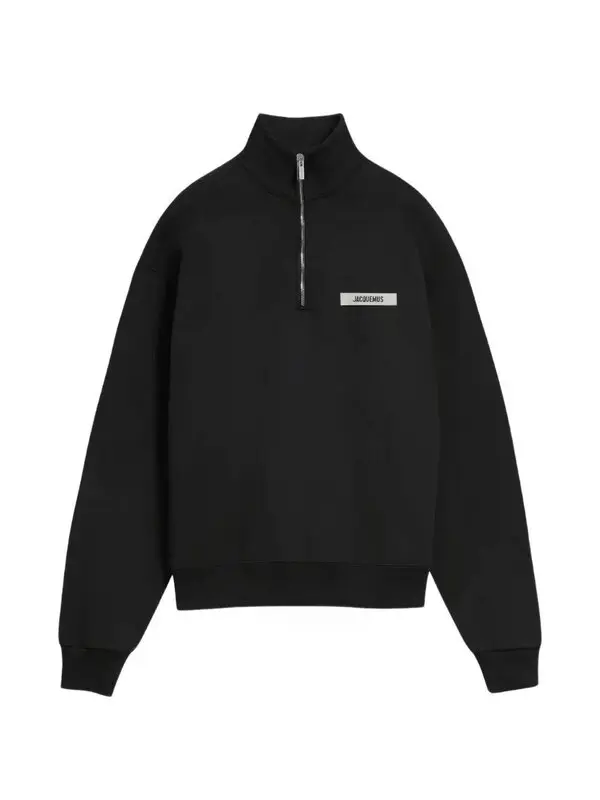 Jacquemus Logo-patch Quarter-zip Sweater