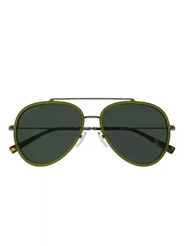 Gucci Pilot-frame Sunglasses - Green