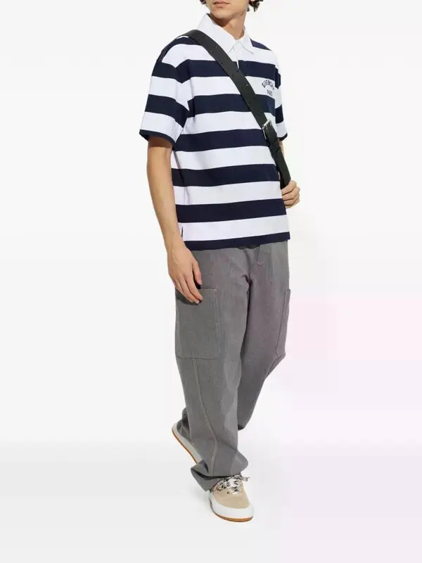 Givenchy Logo-print Striped Polo Shirt - White