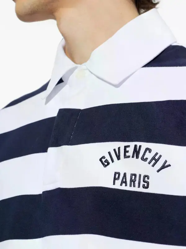 Givenchy Logo-print Striped Polo Shirt